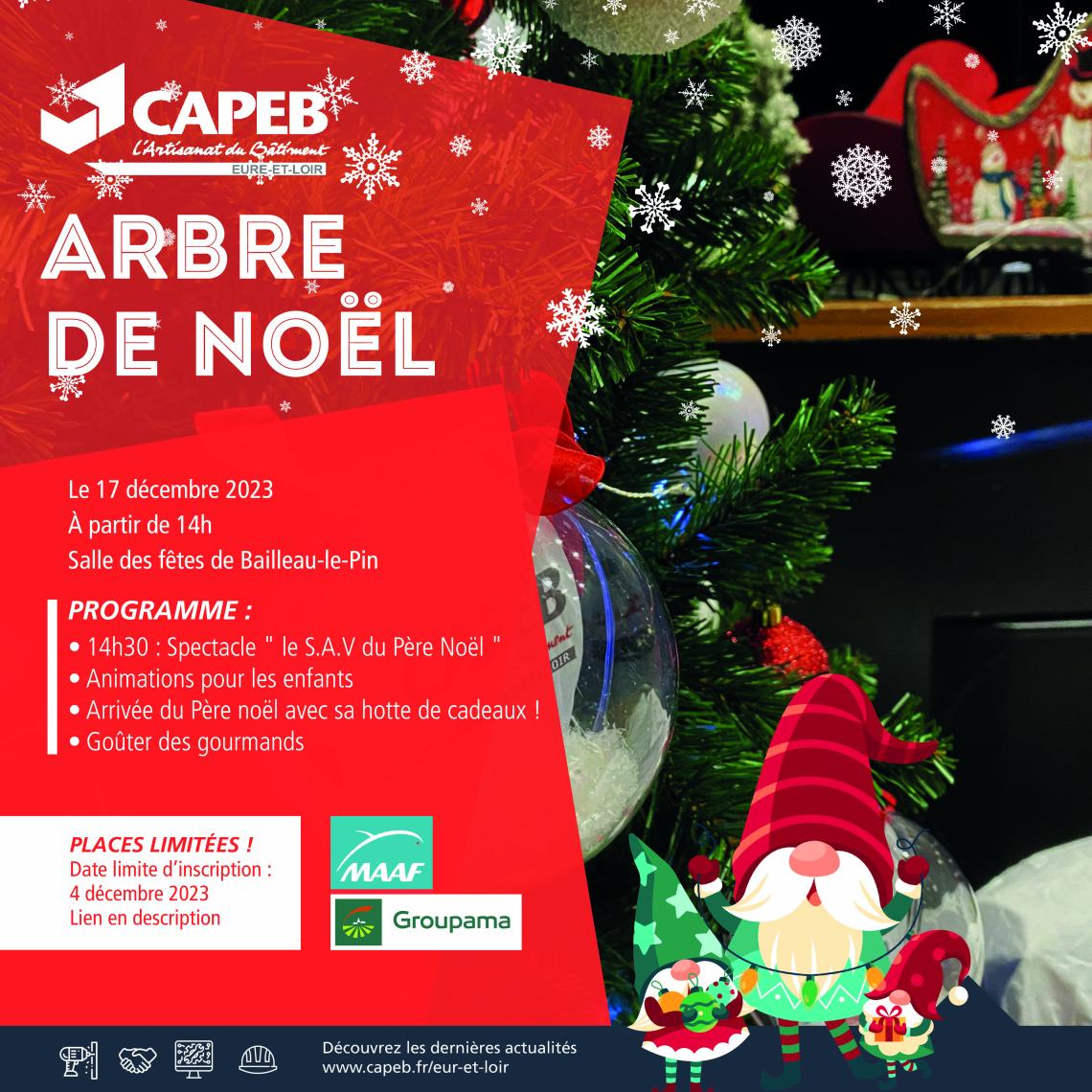 ARBRE DE NOËL 2023 : le S.A.V du Père Noël ・ CAPEB